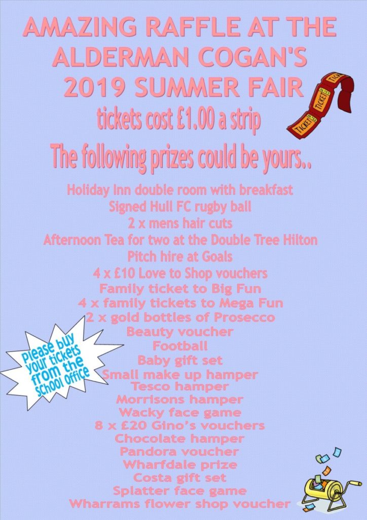 Alderman Cogan's Church of England Primary Academy » Summer Fair Raffle ...
